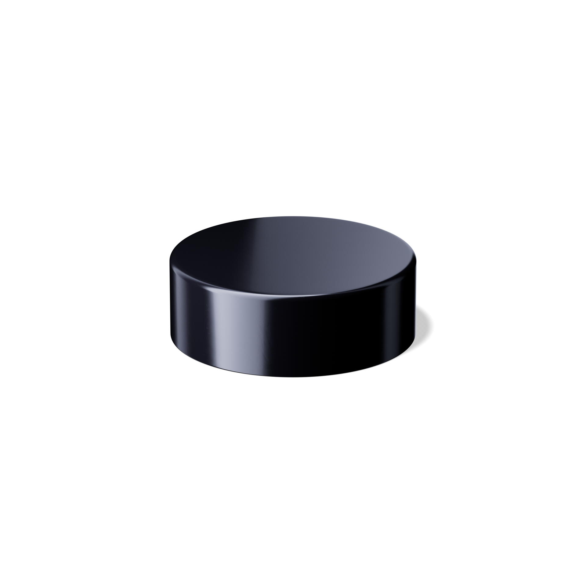 Lid double wall 45 special, PP, black, glossy, violet Phan inlay (Eris 30)