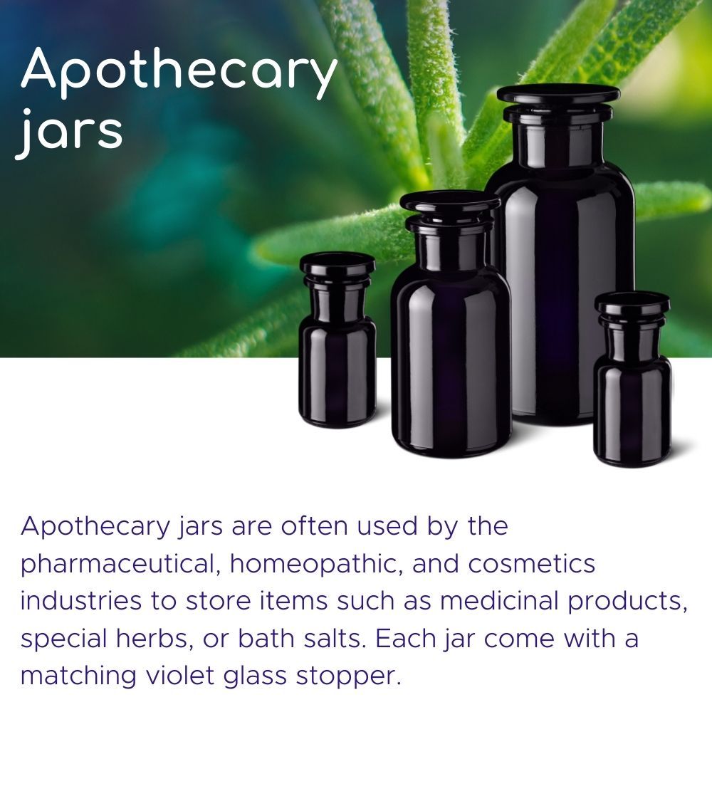 Miron Violet Glass Bottles and Jars: Premium Packaging Solutions